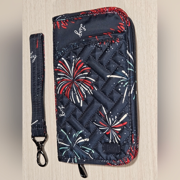 lug | Bags | Lug Tandem Blue Firecrackers Fireworks Quilted Wristlet ...